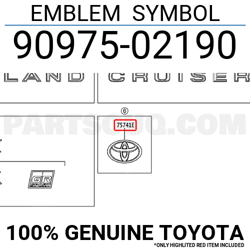EMBLEM SYMBOL 9097502190 | Toyota Parts | PartSouq