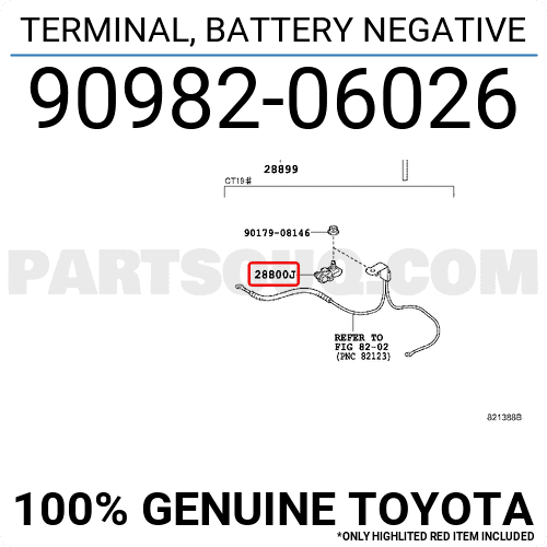 TERMINAL, BATTERY NEGATIVE 9098206026 | Toyota Parts | PartSouq