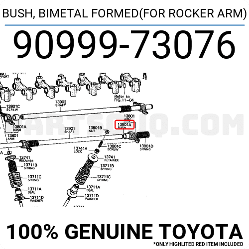 BUSH, BIMETAL FORMED(FOR ROCKER ARM) 9099973076 | Toyota Parts | PartSouq