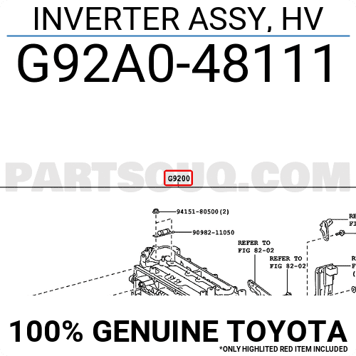 INVERTER ASSY, HV G92A048111 | Toyota Parts | PartSouq