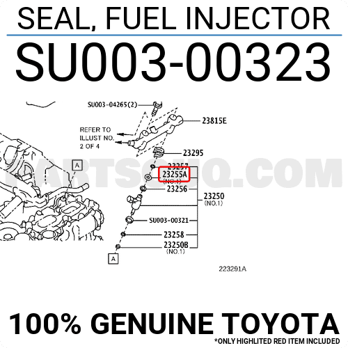 SEAL, FUEL INJECTOR SU00300323 | Toyota Parts | PartSouq
