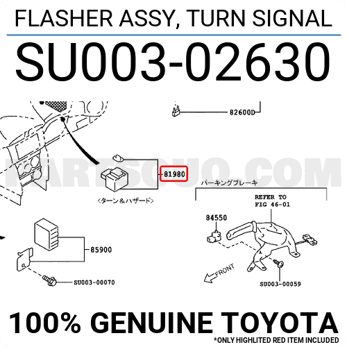 FLASHER ASSY, TURN SIGNAL SU00302630 | Toyota Parts | PartSouq