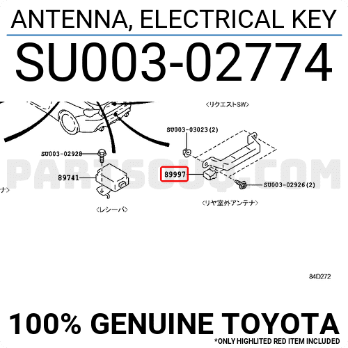 ANTENNA, ELECTRICAL KEY SU00302774 | Toyota Parts | PartSouq