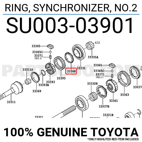 RING, SYNCHRONIZER, NO.2 SU00303901 | Toyota Parts | PartSouq
