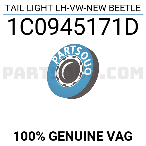 TAIL LIGHT LH-VW-NEW BEETLE 1C0945171D | VAG Parts | PartSouq