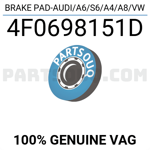 BRAKE PAD-AUDI/A6/S6/A4/A8/VW 4F0698151D | VAG Parts | PartSouq