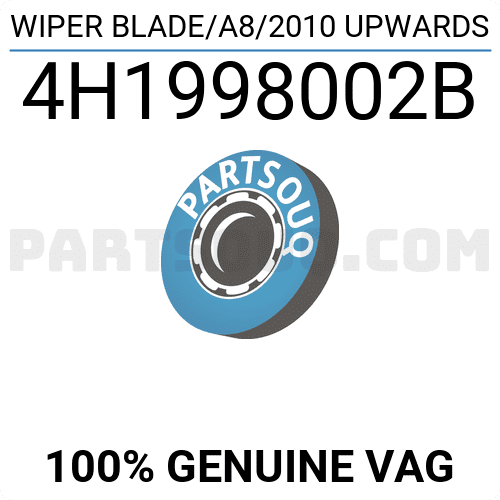 WIPER BLADE/A8/2010 UPWARDS 4H1998002B | VAG Parts | PartSouq
