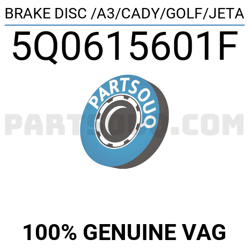 BRAKE DISC /A3/CADY/GOLF/JETA 5Q0615601F | VAG Parts | PartSouq