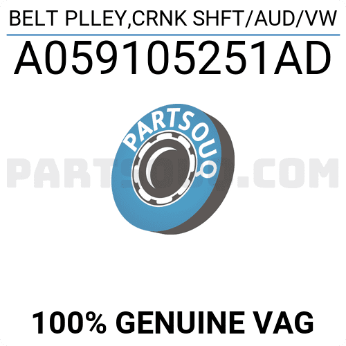 BELT PLLEY,CRNK SHFT/AUD/VW A059105251AD | VAG Parts | PartSouq