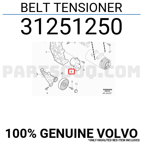 BELT TENSIONER 31251250 | Volvo Parts | PartSouq