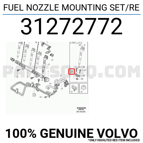 FUEL NOZZLE MOUNTING SET/RE 31272772 | Volvo Parts | PartSouq
