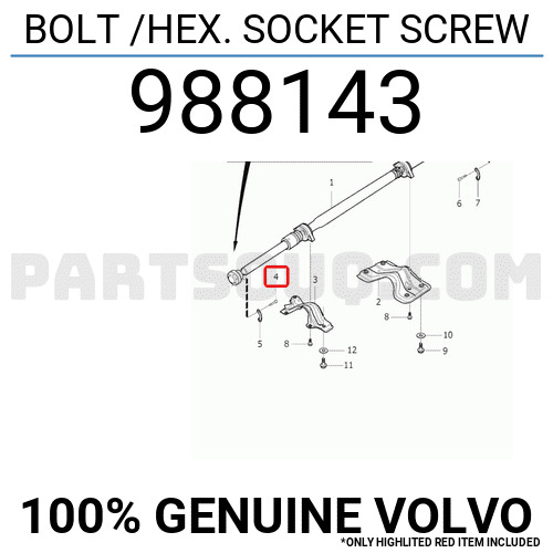 BOLT /HEX. SOCKET SCREW 988143 | Volvo Parts | PartSouq