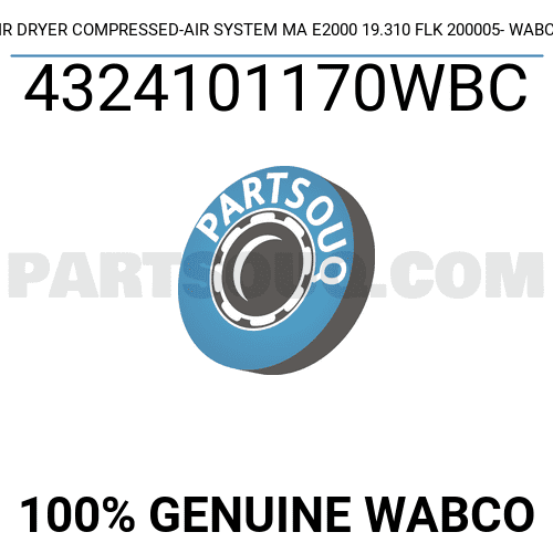 AIR DRYER COMPRESSED-AIR SYSTEM MA E2000 19.310 FLK 200005- WABCO ...