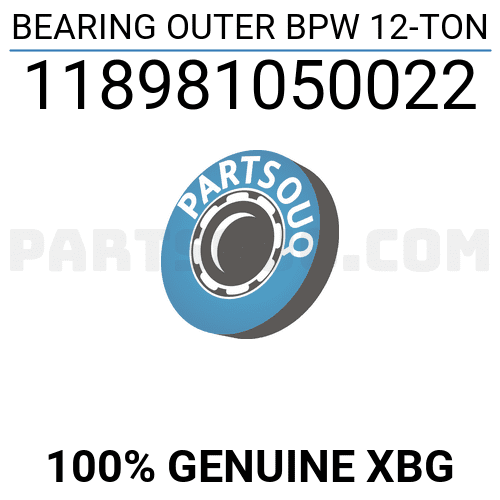 BEARING OUTER BPW 12-TON 118981050022 | XBG Parts | PartSouq