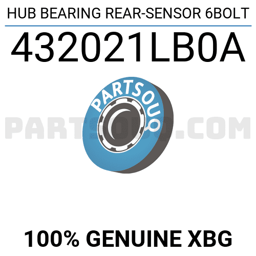 HUB BEARING REAR-SENSOR 6BOLT 432021LB0A | XBG Parts | PartSouq