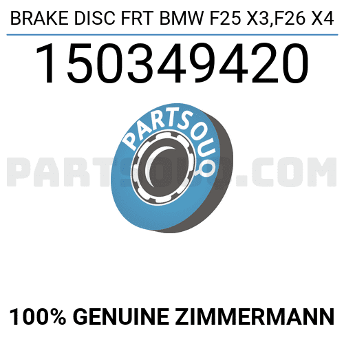 BRAKE DISC FRT BMW F25 X3,F26 X4 150349420 | ZIMMERMANN Parts | PartSouq