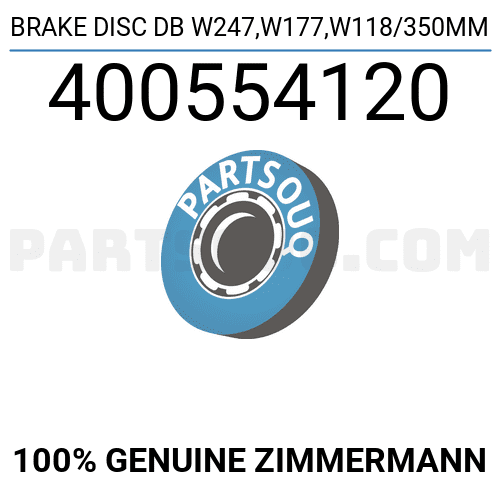 BRAKE DISC DB W247,W177,W118/350MM 400554120 | ZIMMERMANN Parts | PartSouq