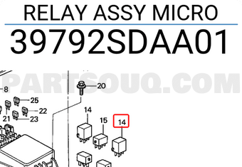 Relay G70 2005-2025 Honda Relay 39794-SDA-A03 | Honda Factory Parts ...