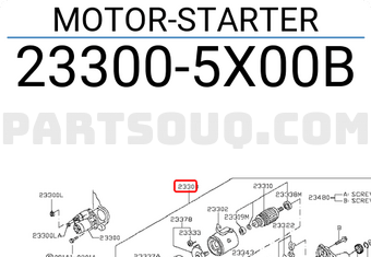 MOTOR-STARTER 233005X00C | Nissan Parts | PartSouq MOTOR-STARTER 233005X00C | Nissan Parts | PartSouq