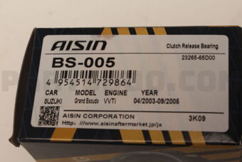 CLUTCH RELEASE BEARING 23265-65D00 SUZ SQ416 GRAND VITARA AISIN BS005 ...