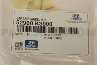 CAP ASSY - WHEEL HUB 52960K3000 | Hyundai / KIA Parts | PartSouq