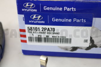 PAD KIT-FR DISC BRAKE 581012PA70 | Hyundai / KIA Parts | PartSouq