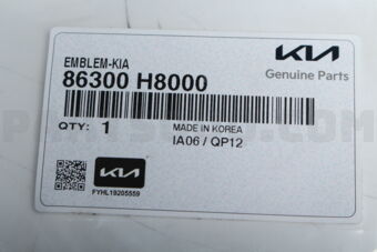 EMBLEM-KIA 86300H8000 | Hyundai / KIA Parts | PartSouq
