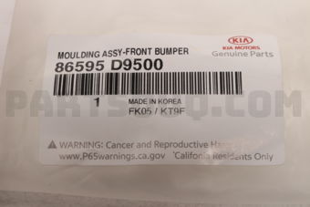 MOULDING-FRONTBUMPE 86595D9500 | Hyundai / KIA Parts | PartSouq