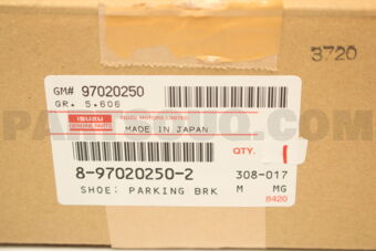 SHOE; PARKIN 8970202502 | Isuzu Parts | PartSouq