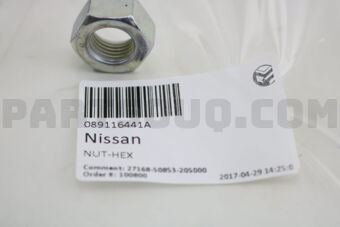 NUT-HEX 089116441A | Nissan Parts | PartSouq
