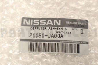DIFFUSER ASSY-EXHAUST 20080JA00A | Nissan Parts | PartSouq