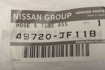 HOSE & TUBE ASSY PRESSURE,POWER STEERING 49720JF11B | Nissan Parts ...