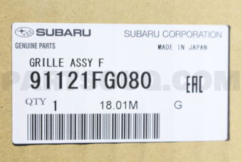 GRILLE ASSY F 91121FG080 | Subaru Parts | PartSouq