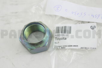 NUT, HUB (FOR AXLE) 4263455030 | Toyota Parts | PartSouq