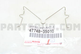 SPRING, ANTI-RATTLE, NO.1(FOR FRONT DISC BRAKE) 4774835010 | Toyota ...