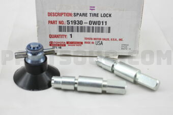 LOCK ASSY, SPARE WHEEL CARRIER 519300W011 | Toyota Parts | PartSouq