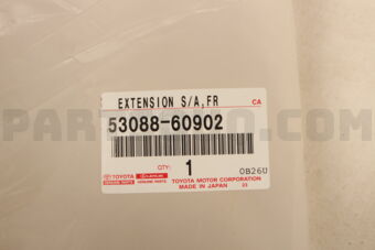 EXTENSION SUB-ASSY, FRONT WHEEL OPENING, LH 5308860902 | Toyota Parts ...
