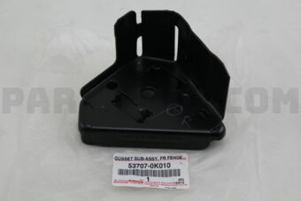GUSSET SUB-ASSY, FRONT FENDER APRON, LWR RH 537070K010 | Toyota Parts ...
