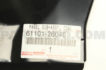 PANEL SUB-ASSY, COWL SIDE, RH 6110126040 | Toyota Parts | PartSouq