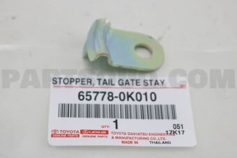 STOPPER, TAIL GATE STAY 657780K010 | Toyota Parts | PartSouq