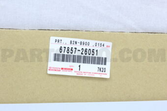 PROTECTOR, SLIDE DOOR PANEL 6785726051 | Toyota Parts | PartSouq