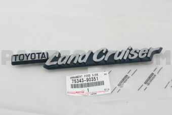 PLATE, FRONT FENDER NAME, NO.1 (MODEL MARK) 7534390351 | Toyota Parts ...