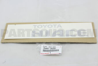 PLATE, BACK DOOR NAME 7544126281 | Toyota Parts | PartSouq