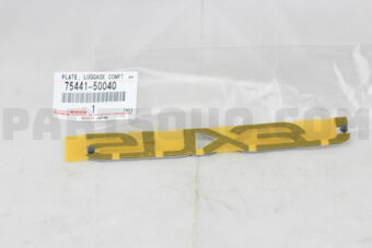 PLATE, LUGGAGE COMPARTMENT DOOR NAME, NO.1 7544150040 | Toyota Parts ...