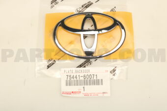 PLATE, BACK DOOR NAME, NO.1 7544160071 | Toyota Parts | PartSouq