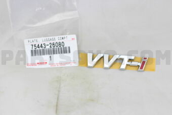 PLATE, BACK DOOR NAME, NO.7 7544326080 | Toyota Parts | PartSouq
