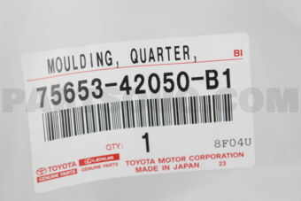 MOULDING, QUARTER OUTSIDE, RH NO.3 7565342050B1 | Toyota Parts | PartSouq