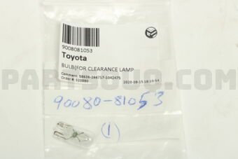 BULB(FOR CLEARANCE LAMP) 9008081053 | Toyota Parts | PartSouq