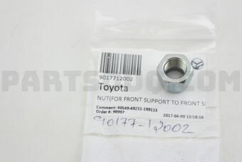 NUT(FOR FRONT SUPPORT TO FRONT SHOCK ABSORBER), RH/LH 9017712002 ...