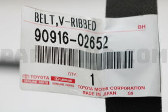 BELT, V(FOR FAN & ALTERNATOR) 9091602652 | Toyota Parts | PartSouq